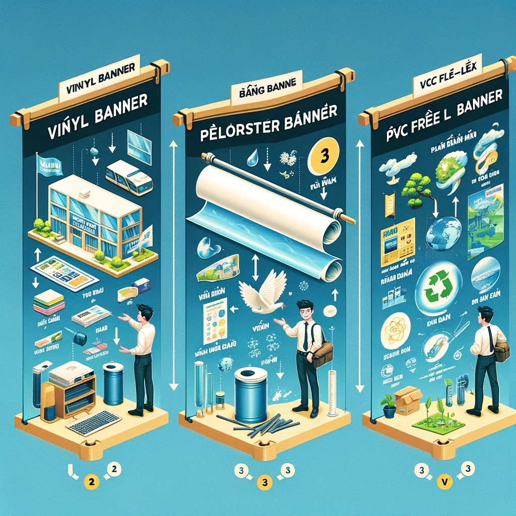 So Sánh Vinyl Banner, Polyester Banner Và PVC Free Flex Banner trong ...